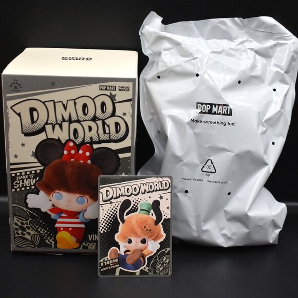 Other | Disney Pop Mart Dimoo World Goofy Vinyl Plush Keychain A6 ...